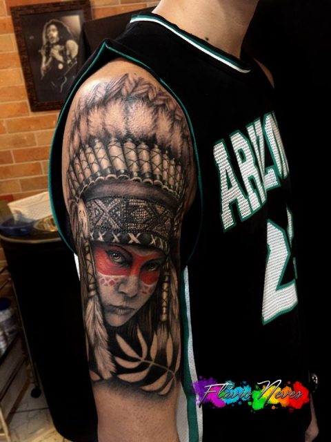 Tatuagem Masculinas de Índio Índia Indígena | TattooMenu
